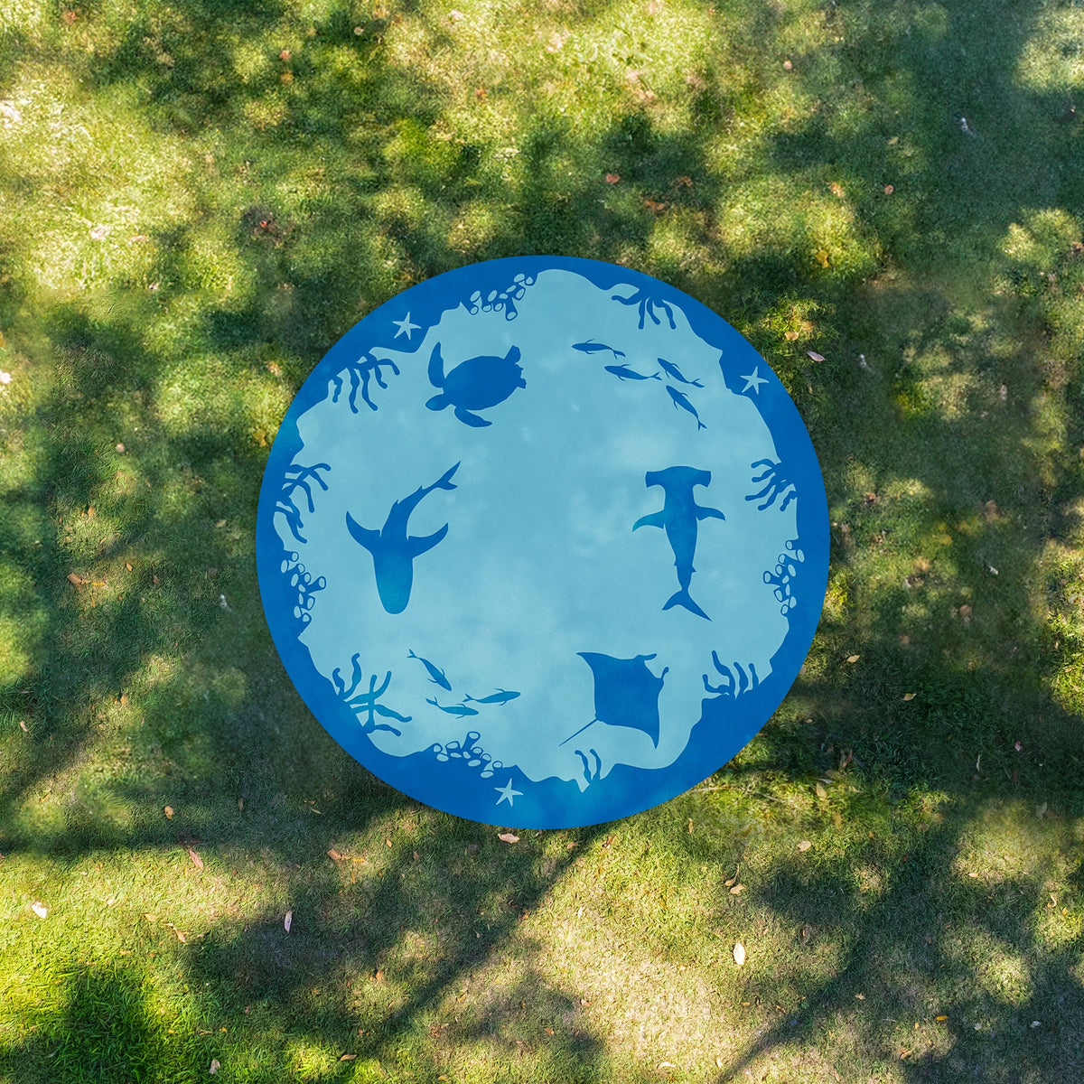 Annexe Mat - Coral Reef Round Design | Affordable Camping Mats – Xtend ...